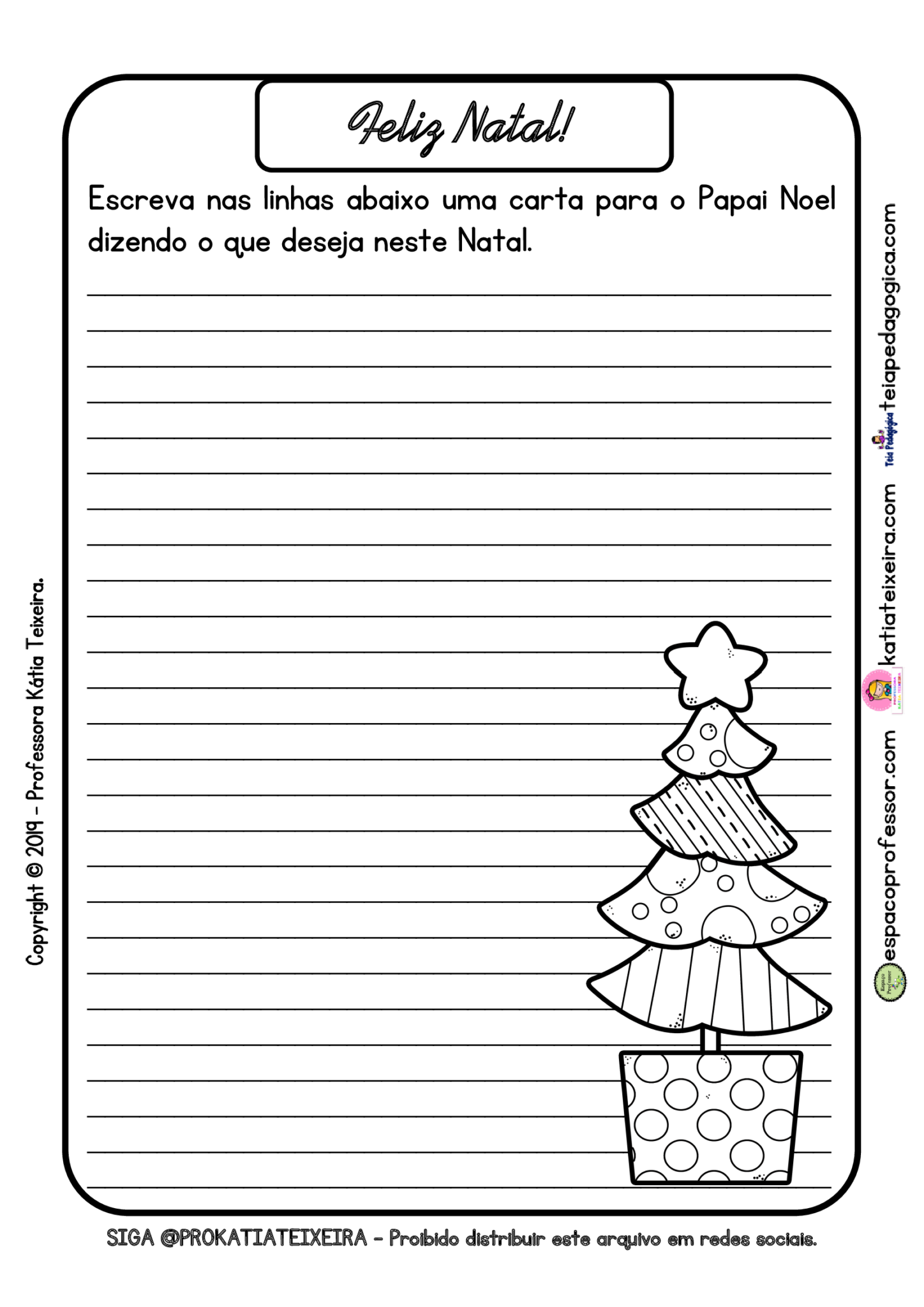 Atividade de Natal Carta para o Papai Noel