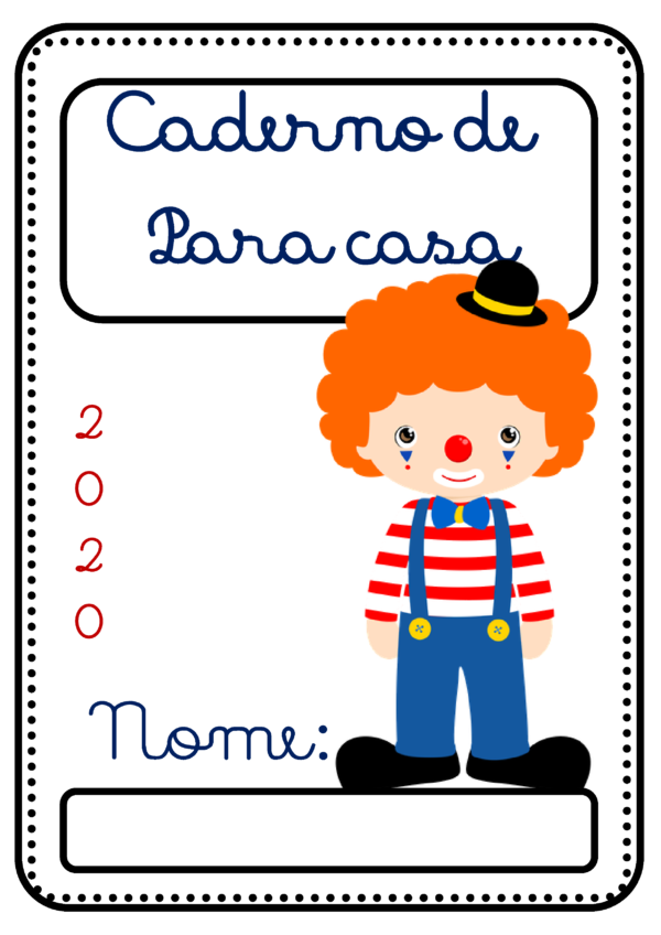 Capas para cadernos tema circo