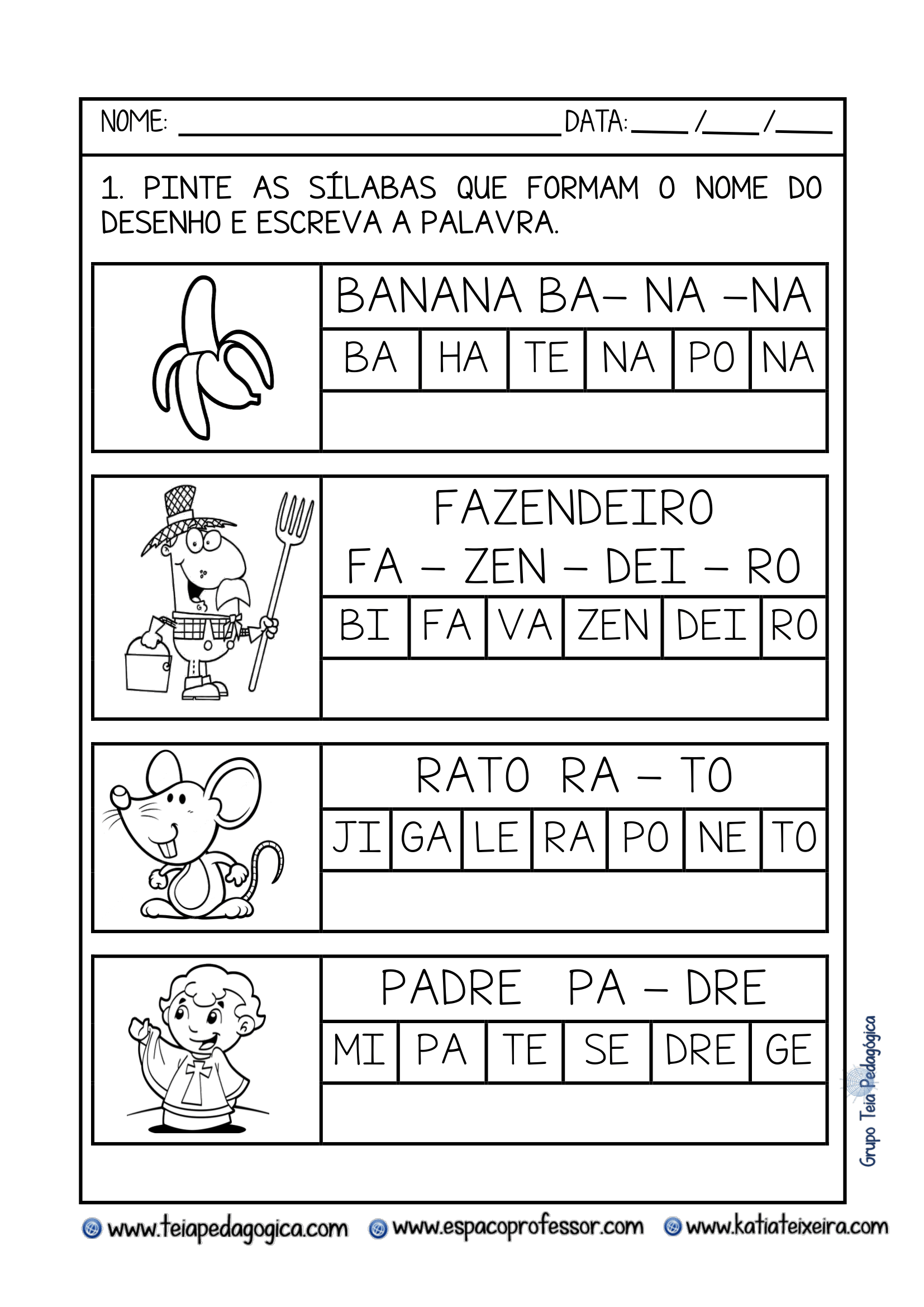 Atividades Para Alunos Silabicos Retoedu