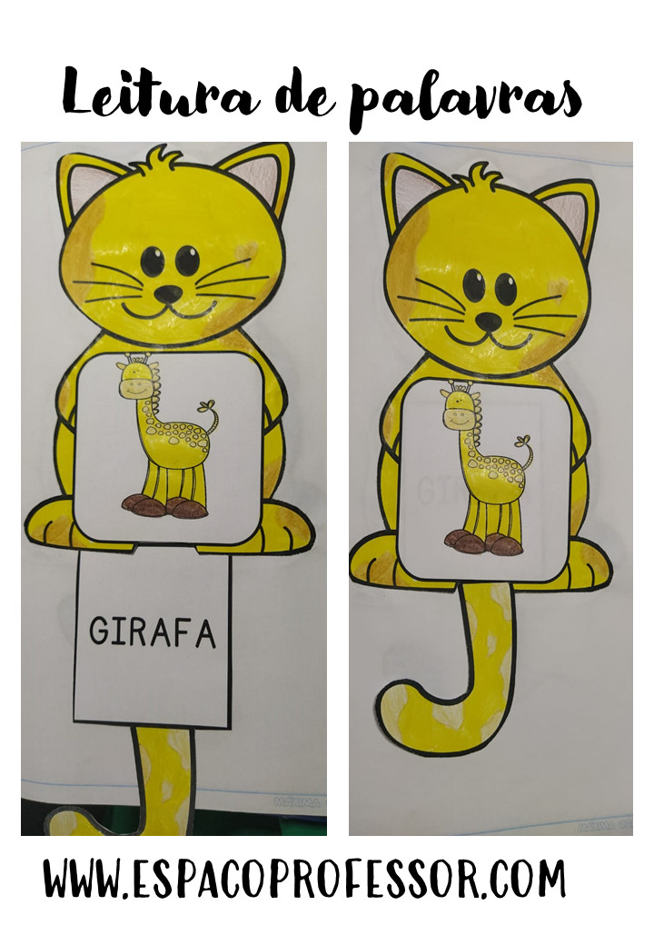 Letra G interativa Gato escondido - Para baixar e imprimir