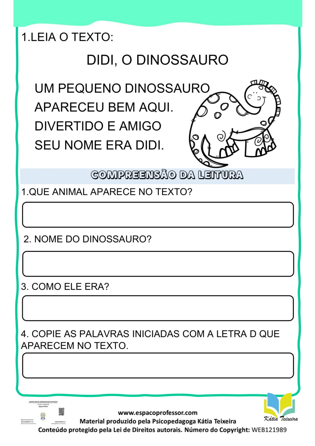 Atividades de português 1º ano- alfabetização letra D