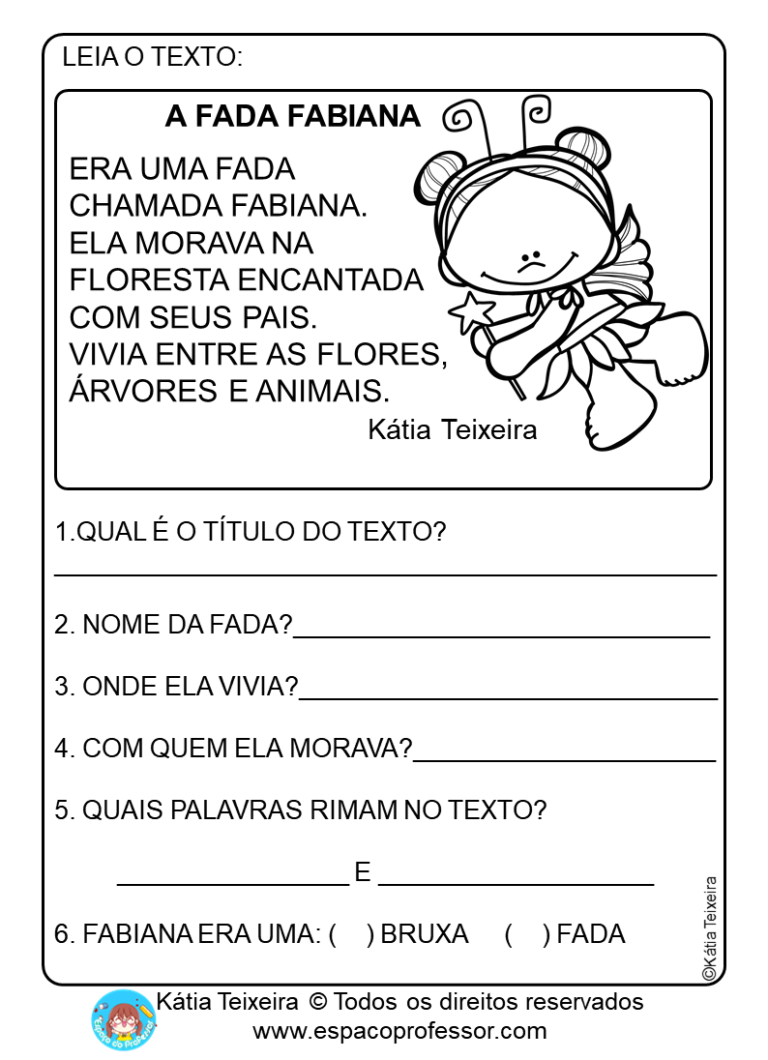 Atividades de Alfabetização com Pequeno Texto em PDF letra F