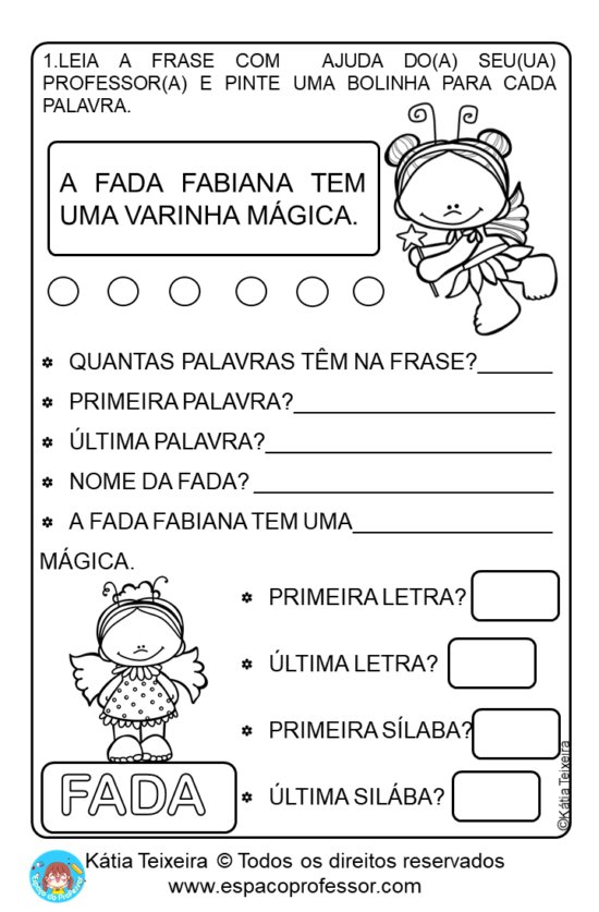 Pequeno texto com atividades Educação Infantil letra F PDF