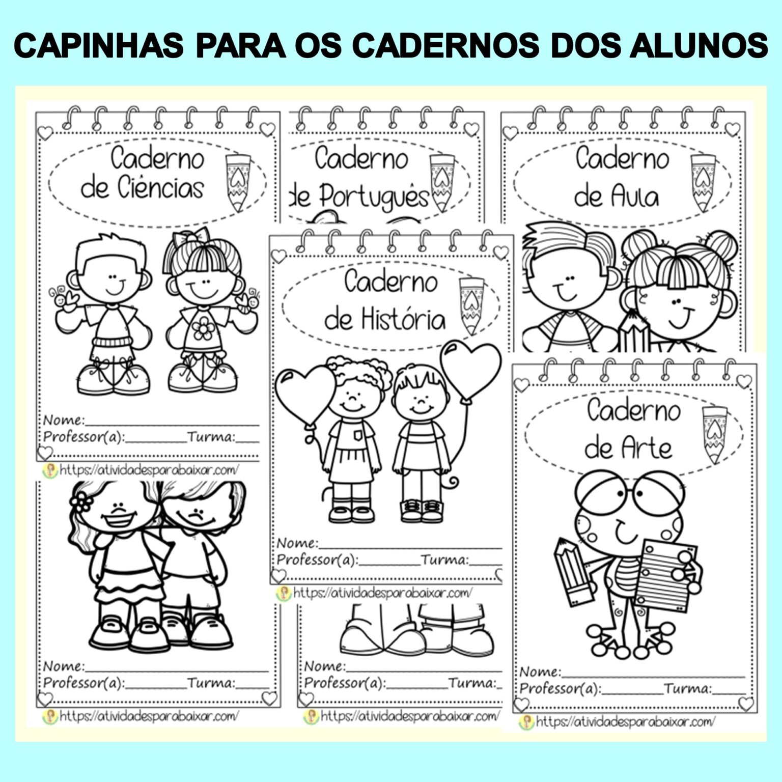 Capas de Caderno para Imprimir e Personalizar: Deixe o Material Escolar ...