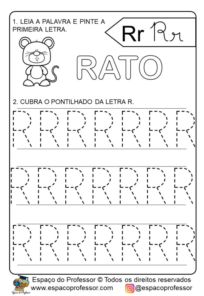 Atividades para educação infantil: atividade letra R