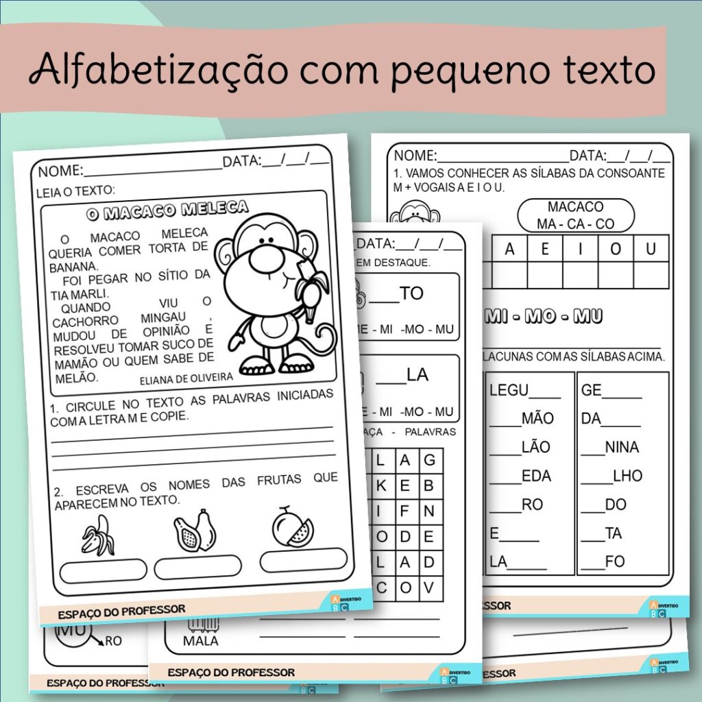 Atividade Dia da Árvore com texto e cenário