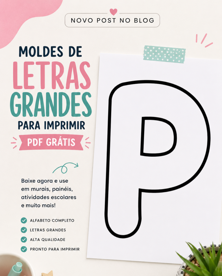 Moldes de Letras Grandes Para Imprimir PDF Grátis